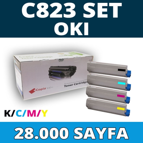 KOPYA COPIA YM-C823-SET OKI C823/C833/C843 KCMY 28000 Sayfa 4 RENK ...