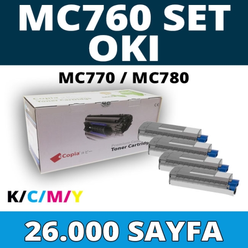 KOPYA COPIA YM-MC760-SET OKI MC760/MC770/MC780 KCMY 26000 Sayfa 4 RENK ...