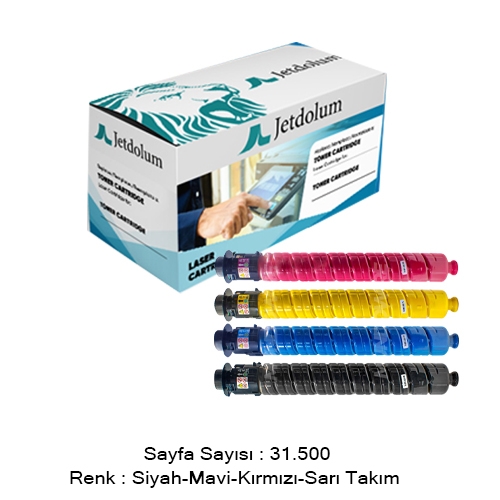 JETDOLUM JET-MPC2503-TAKIM RICOH MP-C2003/MP-C2503 KCMY 31500 Sayfa 4 RENK ( MAVİ,SİYAH,SARI ...