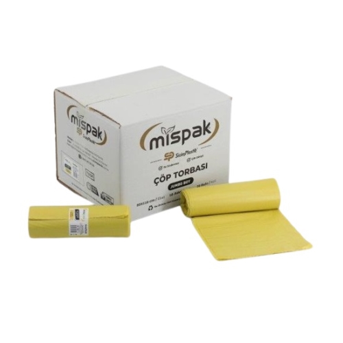 MİSPAK ( JUMBO BOY SARI MİS-J-YSR-49 ) JUMBO BOY 80 x 110 cm 68 µm 10 ...