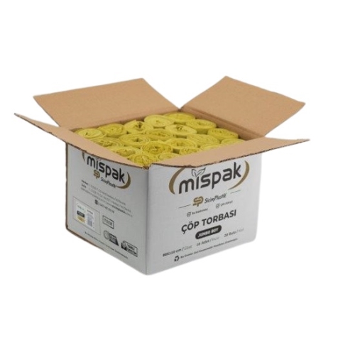 MİSPAK ( JUMBO BOY SARI MİS-J-YSR-49 ) JUMBO BOY 80 x 110 cm 68 µm 10 ...