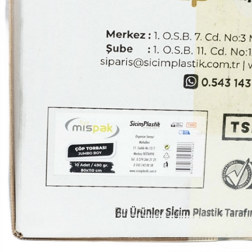 MİSPAK ( MİS-J-YS-49 JUMBO BOY SİYAH MİS-J-YS-49 ) JUMBO BOY 80 x 110 ...