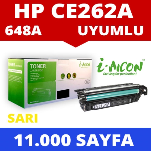 I-AICON C-CE262A HP CE262A 11000 Sayfa YELLOW MUADIL Lazer Yazıcılar ...