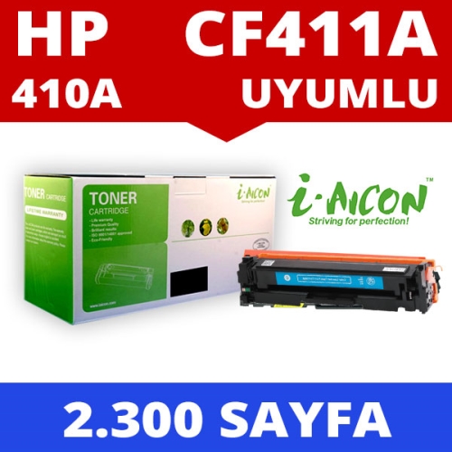 I-AICON C-CF411A HP CF411A 2300 Sayfa CYAN MUADIL Lazer Yazıcılar ...