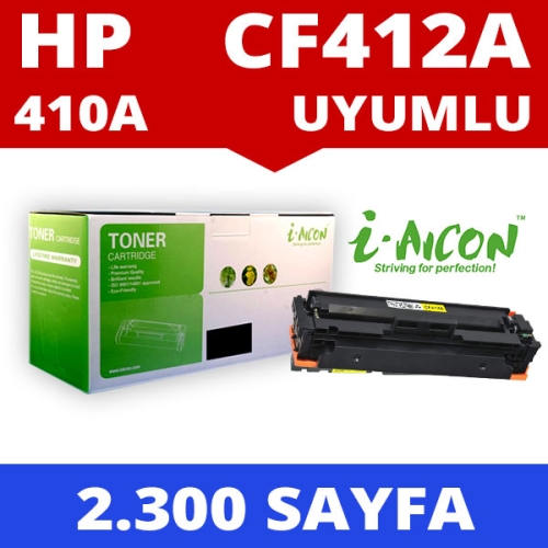 I-AICON C-CF412A HP CF412A 2300 Sayfa YELLOW MUADIL Lazer Yazıcılar ...