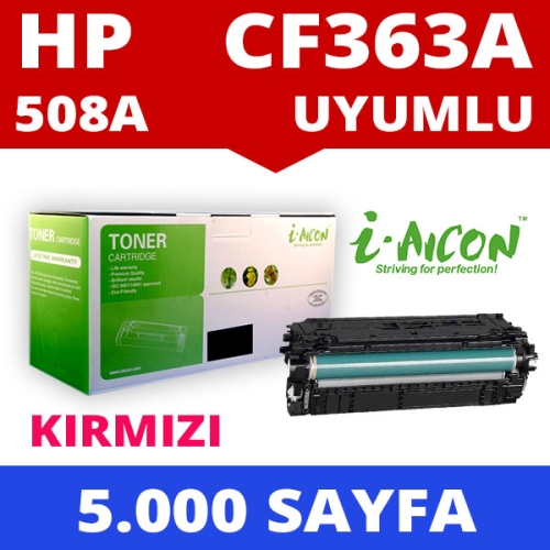 I-AICON C-CF363A HP CF363A 5000 Sayfa MAGENTA MUADIL Lazer Yazıcılar ...