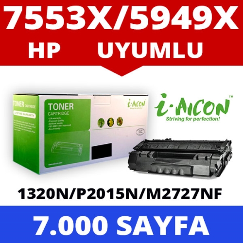 I-AICON C-Q7553X/Q5949X Universal HP Q7553X/Q5949X 7000 Sayfa BLACK ...
