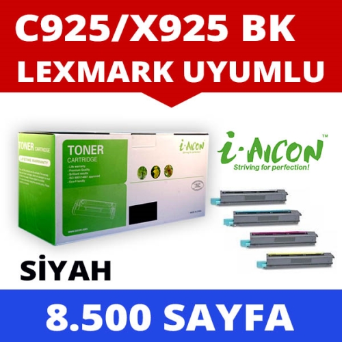 I-AICON C-C925/X925K LEXMARK C925H2KG/X925H2KG 8500 Sayfa SİYAH-BEYAZ ...