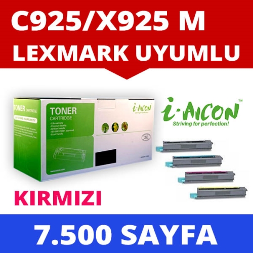 I-AICON C-C925/X925M LEXMARK C925H2MG/X925H2MG 7500 Sayfa RENKLİ MUADIL ...