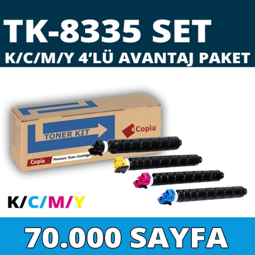 KOPYA COPIA YM-TK8335-SET KYOCERA TK-8335 70000 Sayfa 4 RENK ( MAVİ ...