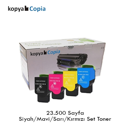 KOPYA COPIA YM-CS421-SET LEXMARK CS421 23500 Sayfa 4 RENK ( MAVİ,SİYAH ...