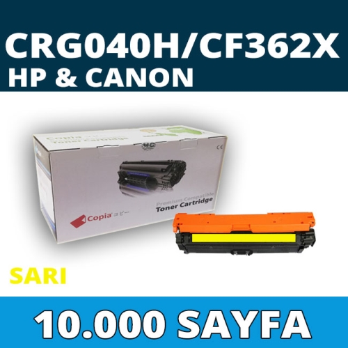 KOPYA COPIA YM-CF362X CANON CRG-040H/CF362X 10000 Sayfa YELLOW MUADIL ...