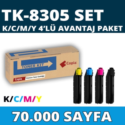 KOPYA COPIA YM-TK8305-SET KYOCERA TK-8305 70000 Sayfa 4 RENK ( MAVİ ...