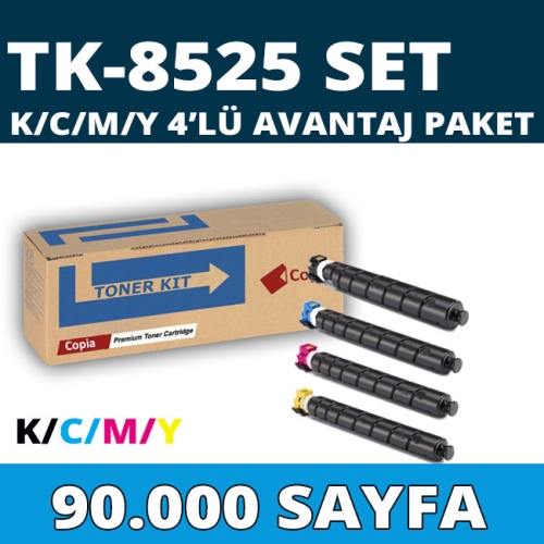 KOPYA COPIA YM-TK8525-SET KYOCERA TK-8525 90000 Sayfa 4 RENK ( MAVİ ...